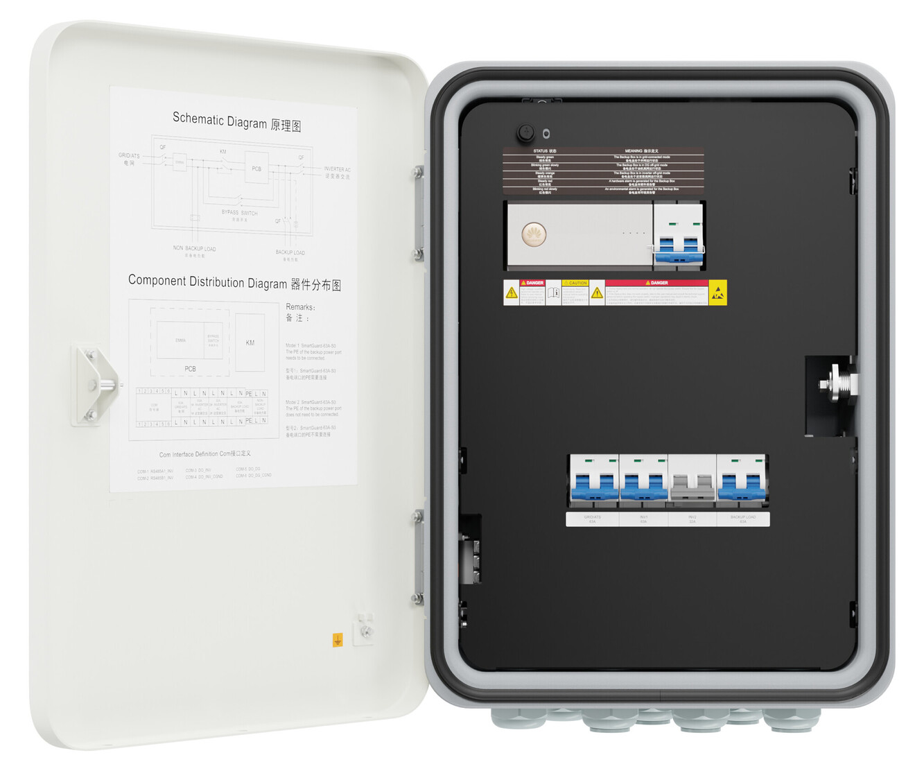 HUAWEI SmartGuard-63A-T0 Backup Box 3-phasig Notstrom Umschaltbox ...